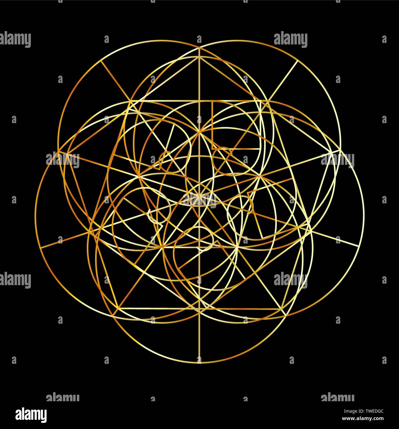 Sacred Geometry Spiral Fibonacci
