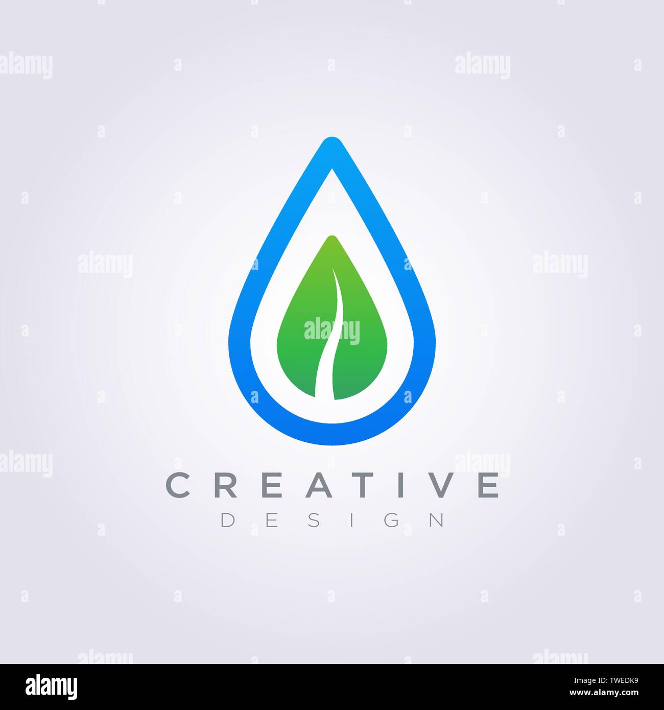 Leaf Water Drop Vector Illustration Design Clipart Symbol Logo Template ...