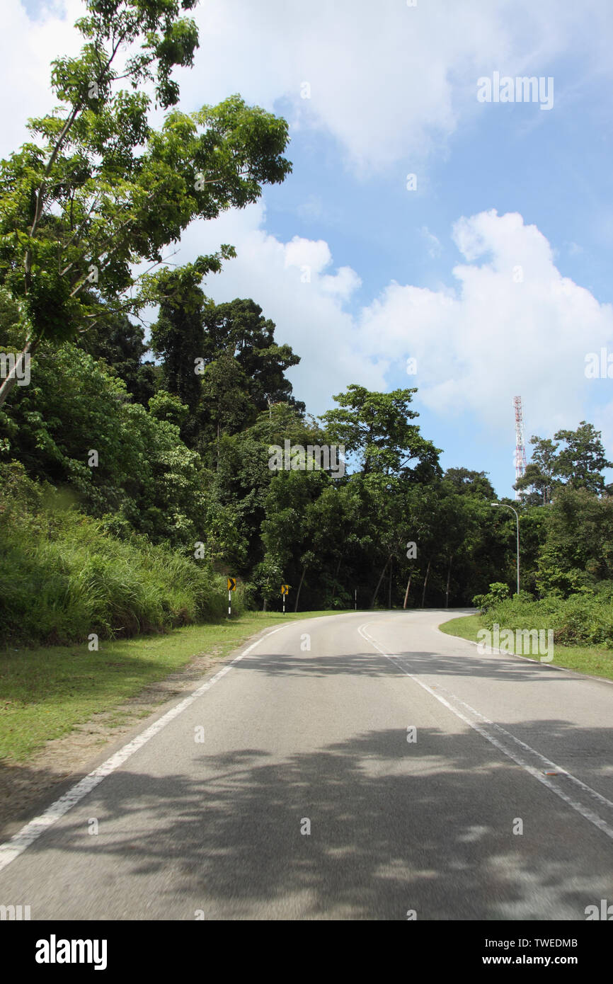Empty road, Malaysia Stock Photo - Alamy