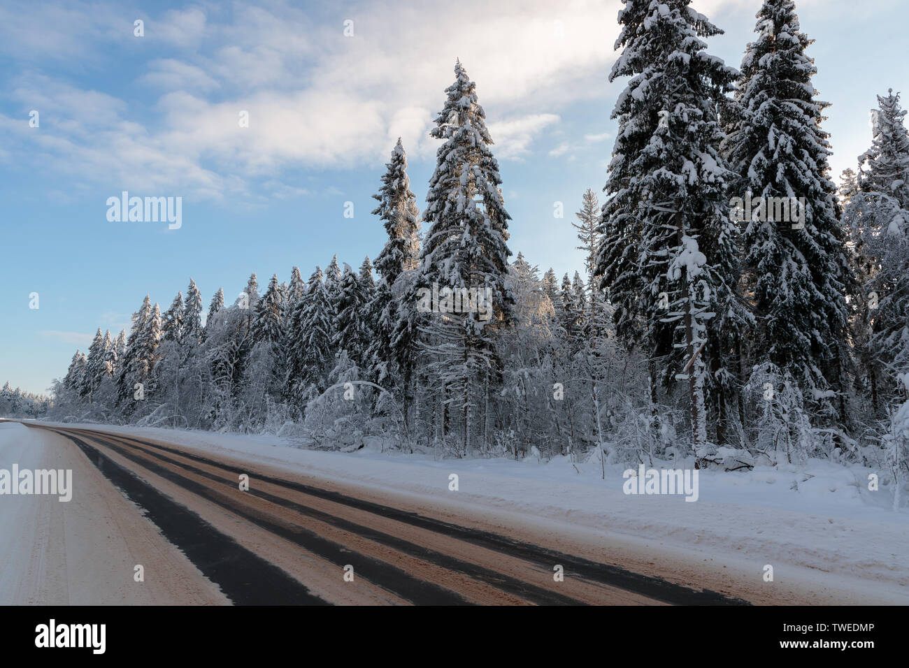 cold and winter landscapes with snow in Russia Stock Photo - Alamy