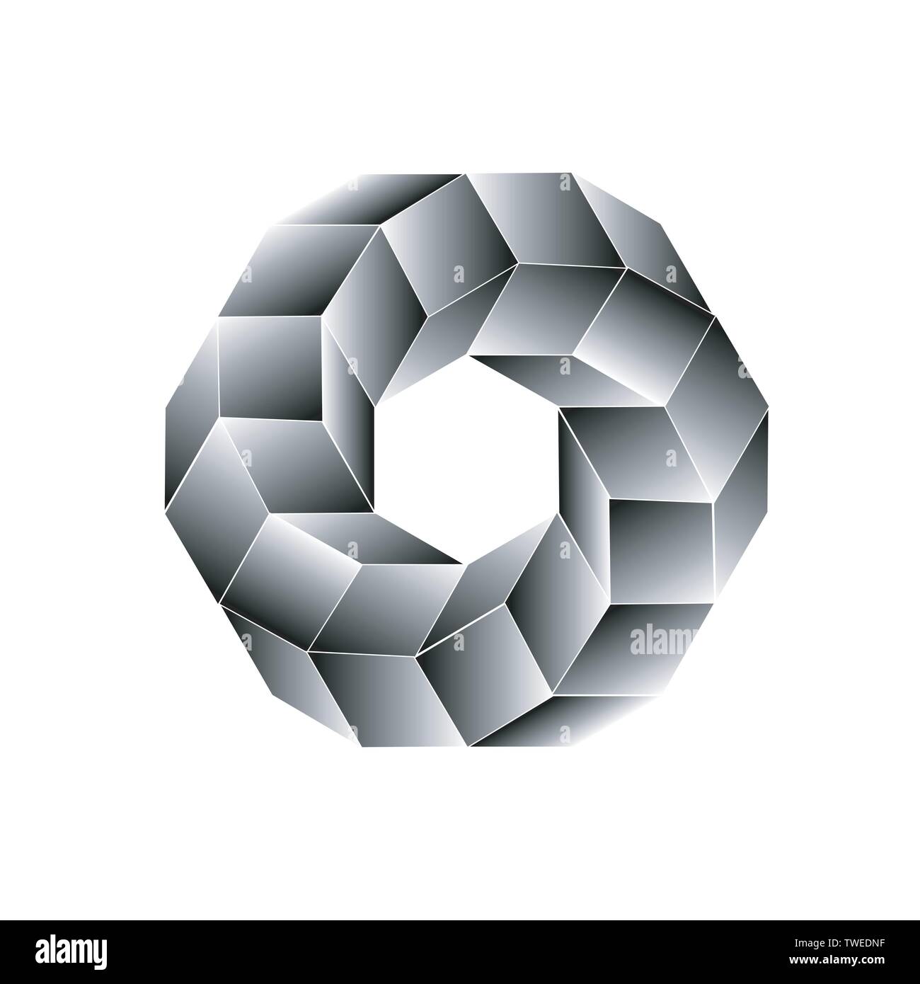 Hexagonal spiral Stock Vector Images - Alamy