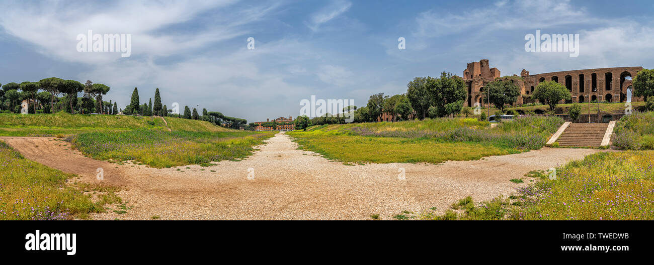 Circo massimo old roman circus in Rome panorama Stock Photo - Alamy