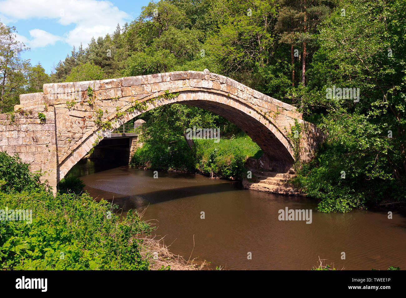 Footbridge over the esk river hi-res stock photography and images - Alamy