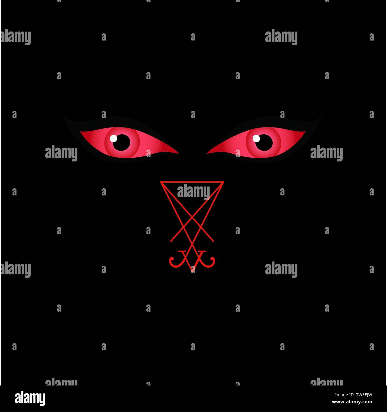 Devil fire eyes Stock Vector Images - Alamy