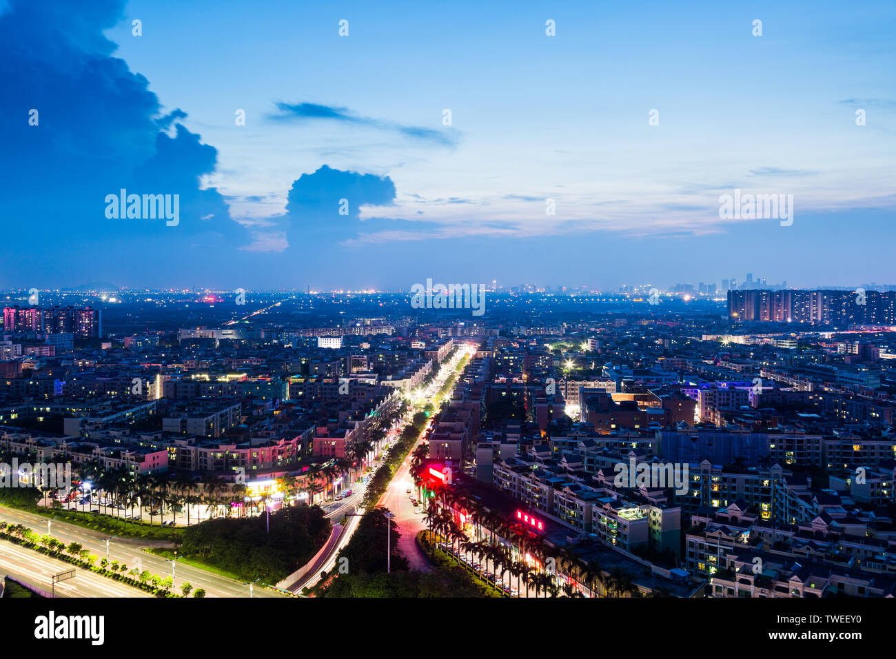 City Night Scene Stock Photo - Alamy