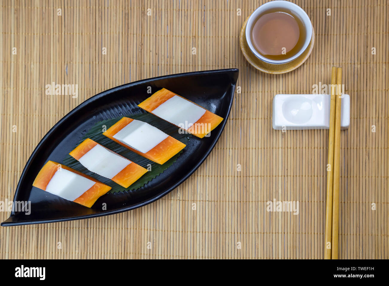 Chinese dim sum cuisine, coconut milk papaya frozen Stock Photo - Alamy