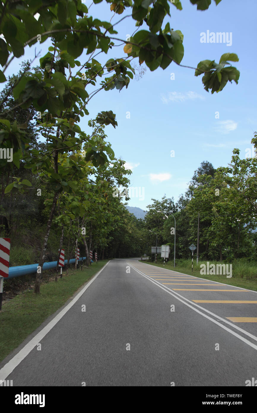 Empty road, Malaysia Stock Photo - Alamy