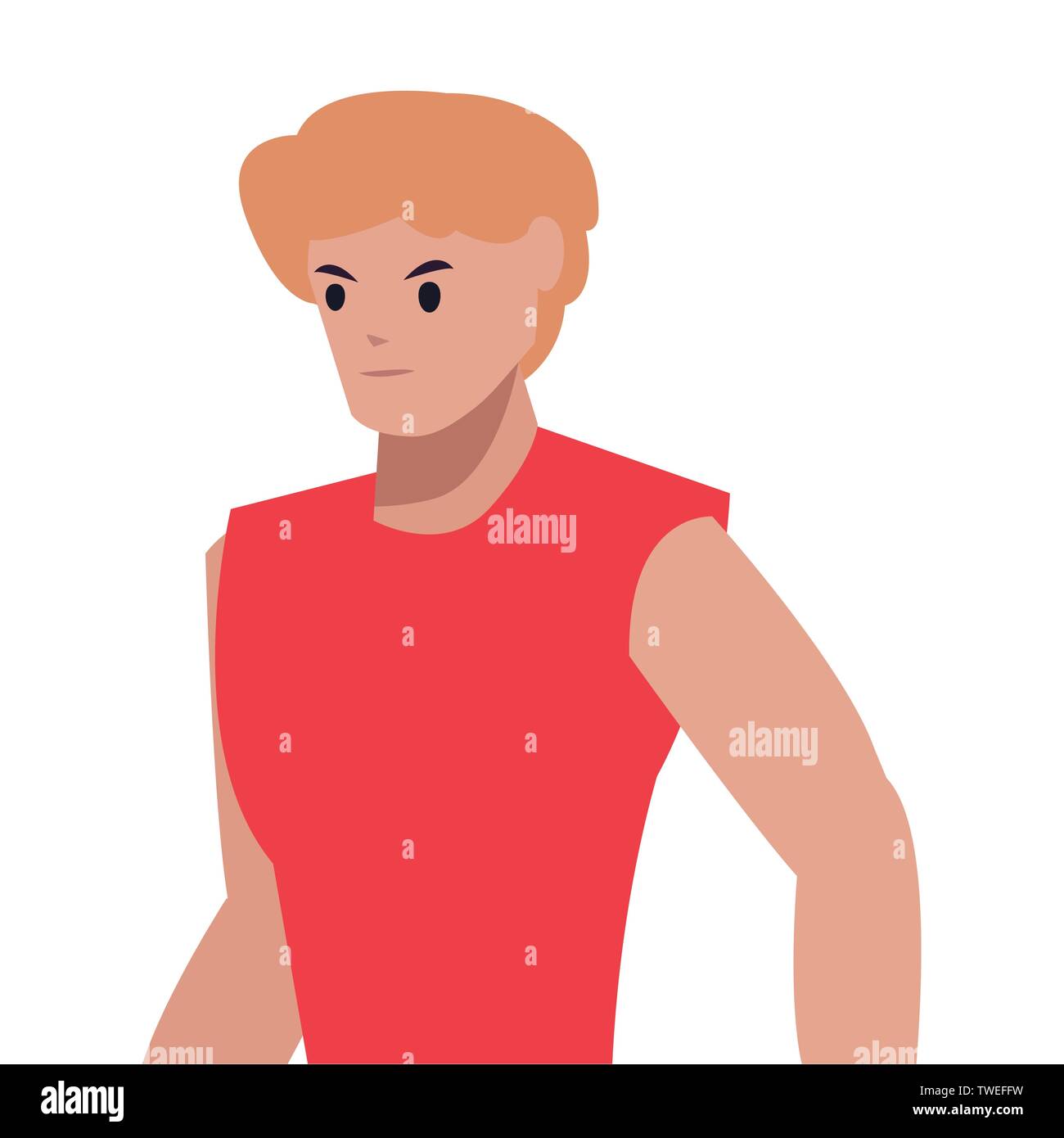 man character portrait cartoon design vector illustration Stock Vector ...