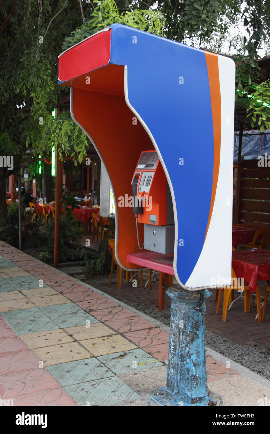 Telephone booth, Malaysia Stock Photo - Alamy