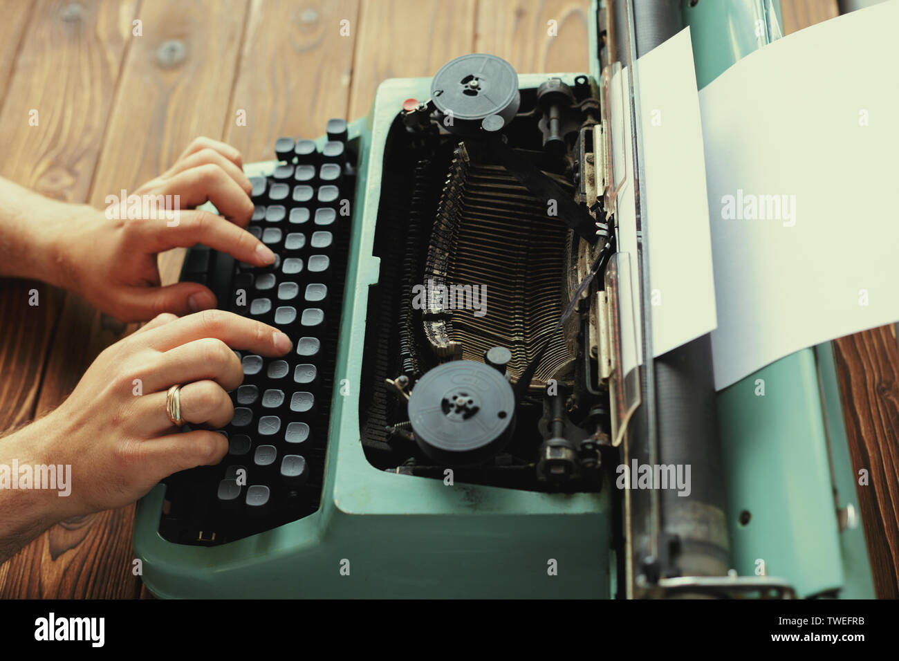 Antique Typewriter. Vintage Typewriter Machine Stock Photo - Alamy