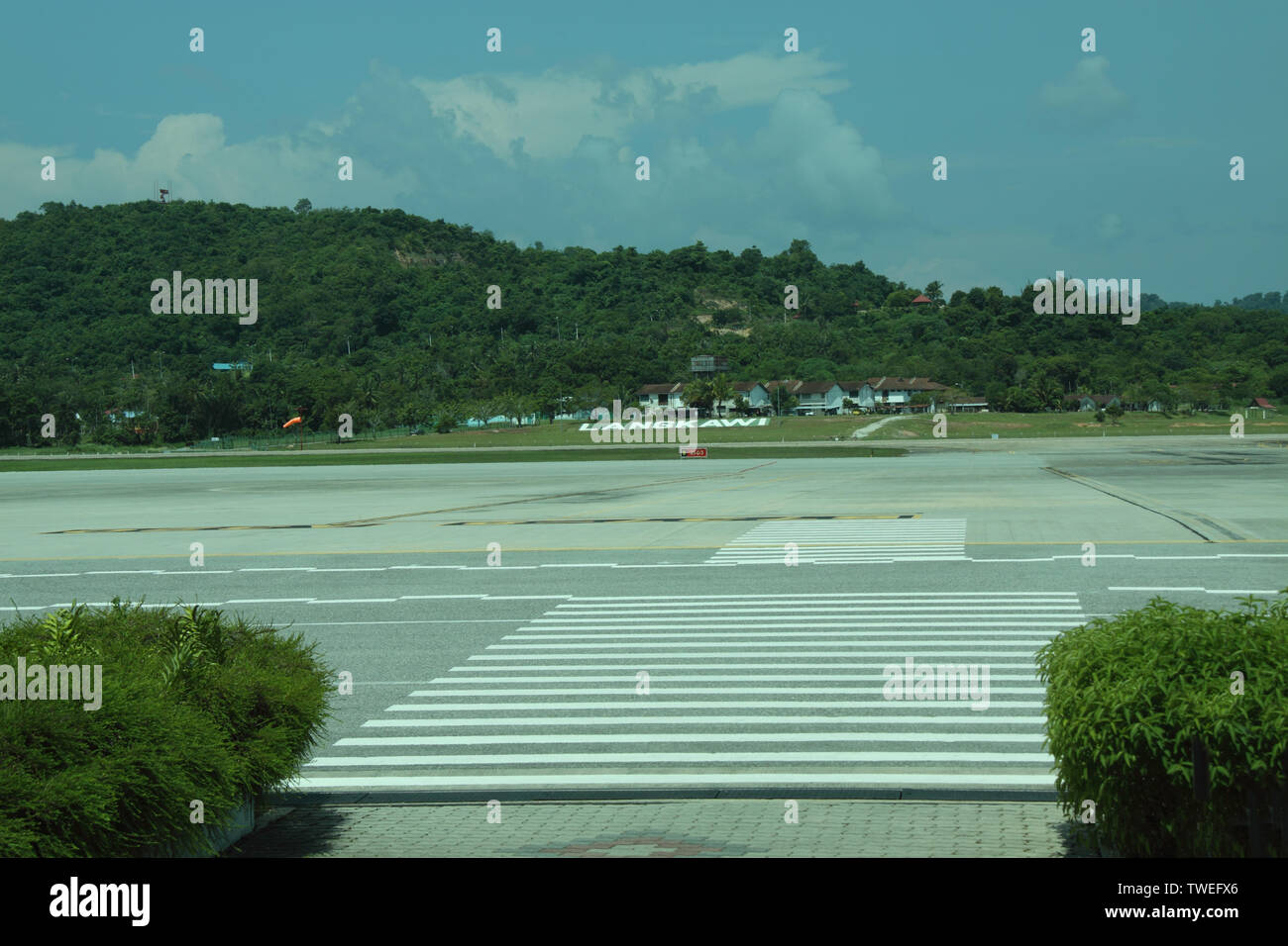 Runway at an airport, Langkawi Island, Malaysia Stock Photo - Alamy