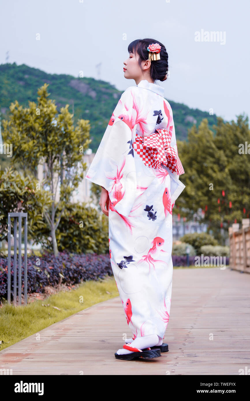 Kimono Photography, Wind Photography, Japanese Wind, Cafe Stock Photo ...