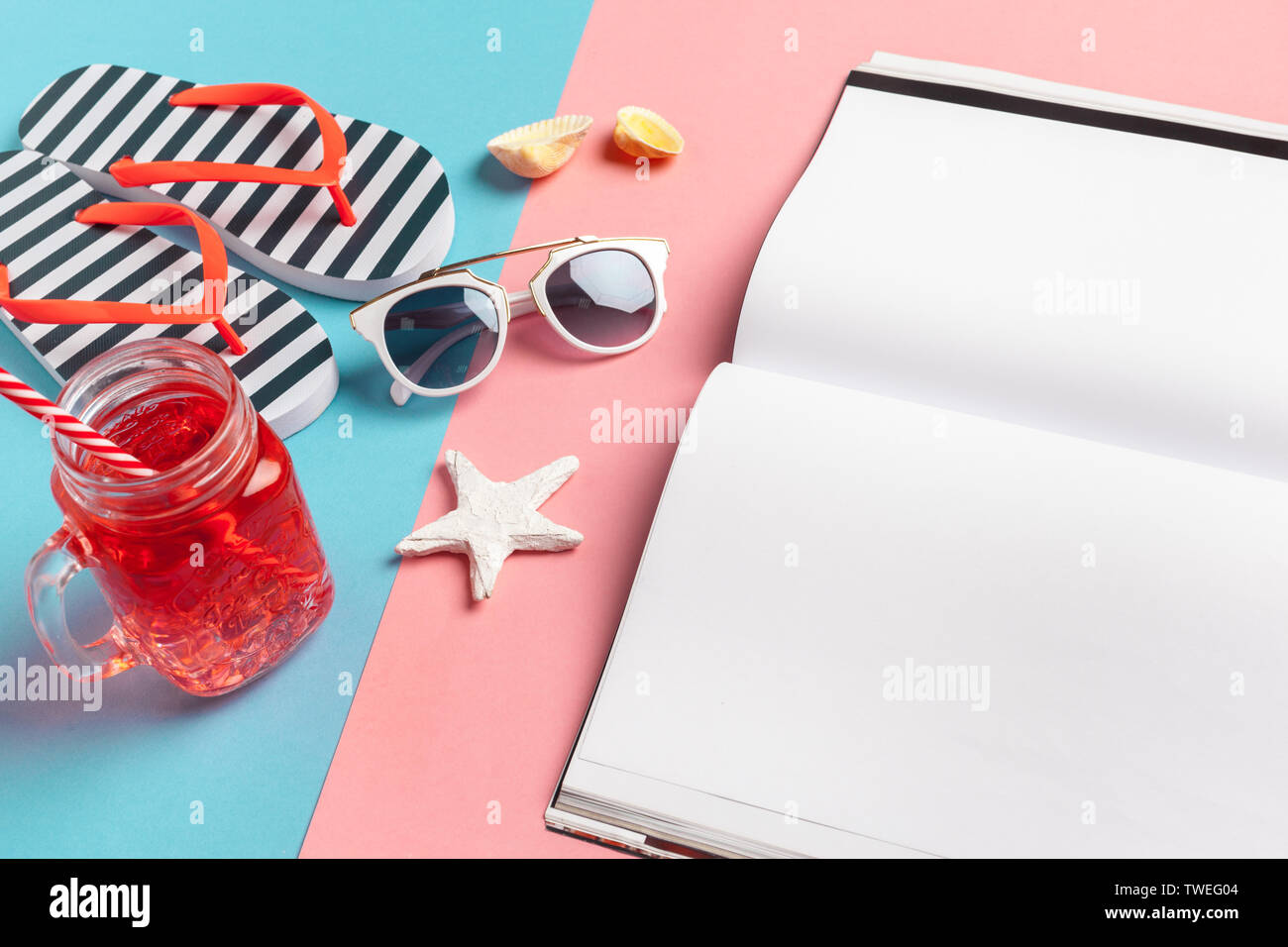 Writing Diary Summer Beach Vacation Concept Stock Photo - Alamy