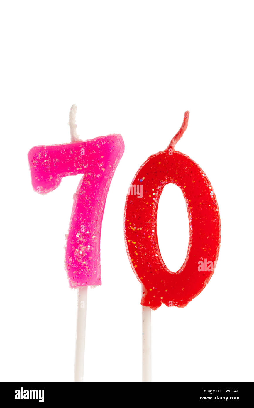 70 years candle Cut Out Stock Images & Pictures - Alamy