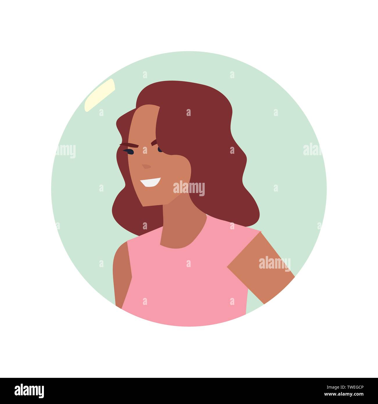 woman female character portrait design vector illustration Stock Vector ...