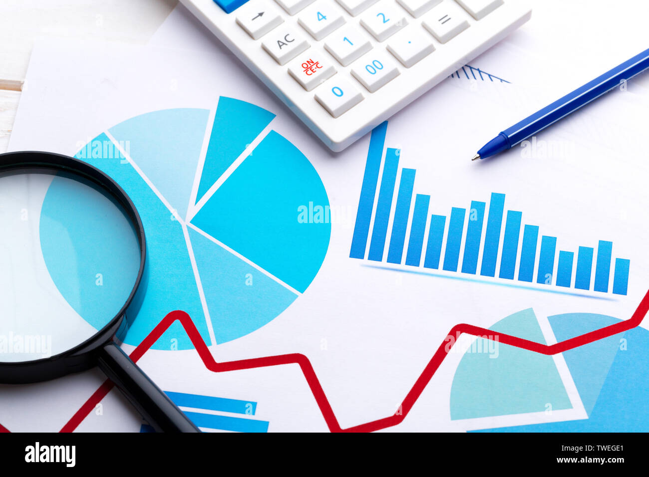 Graphical chart analysis Stock Photo - Alamy