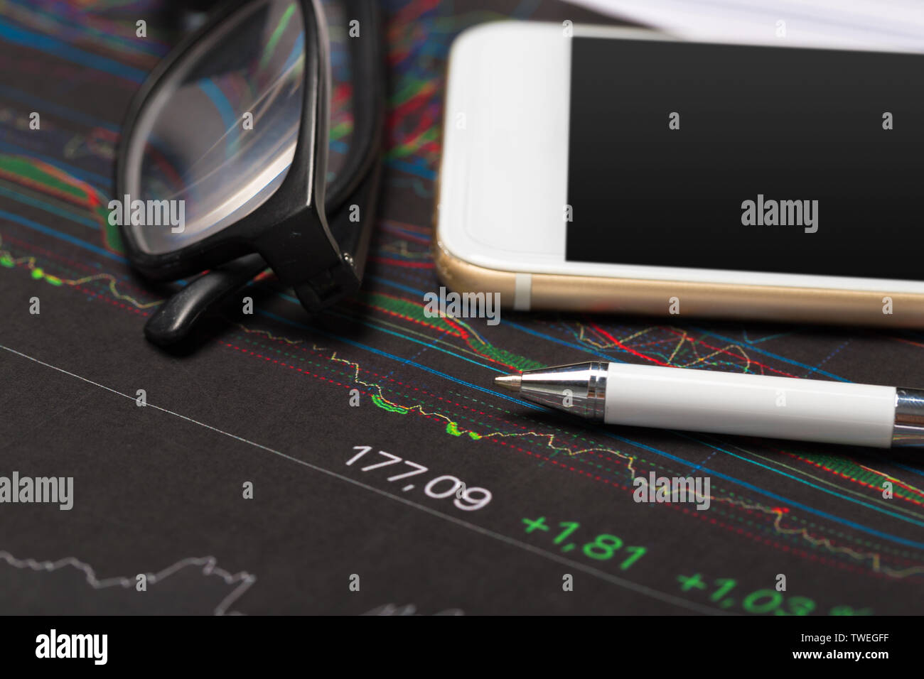 business chart showing financial success Stock Photo - Alamy