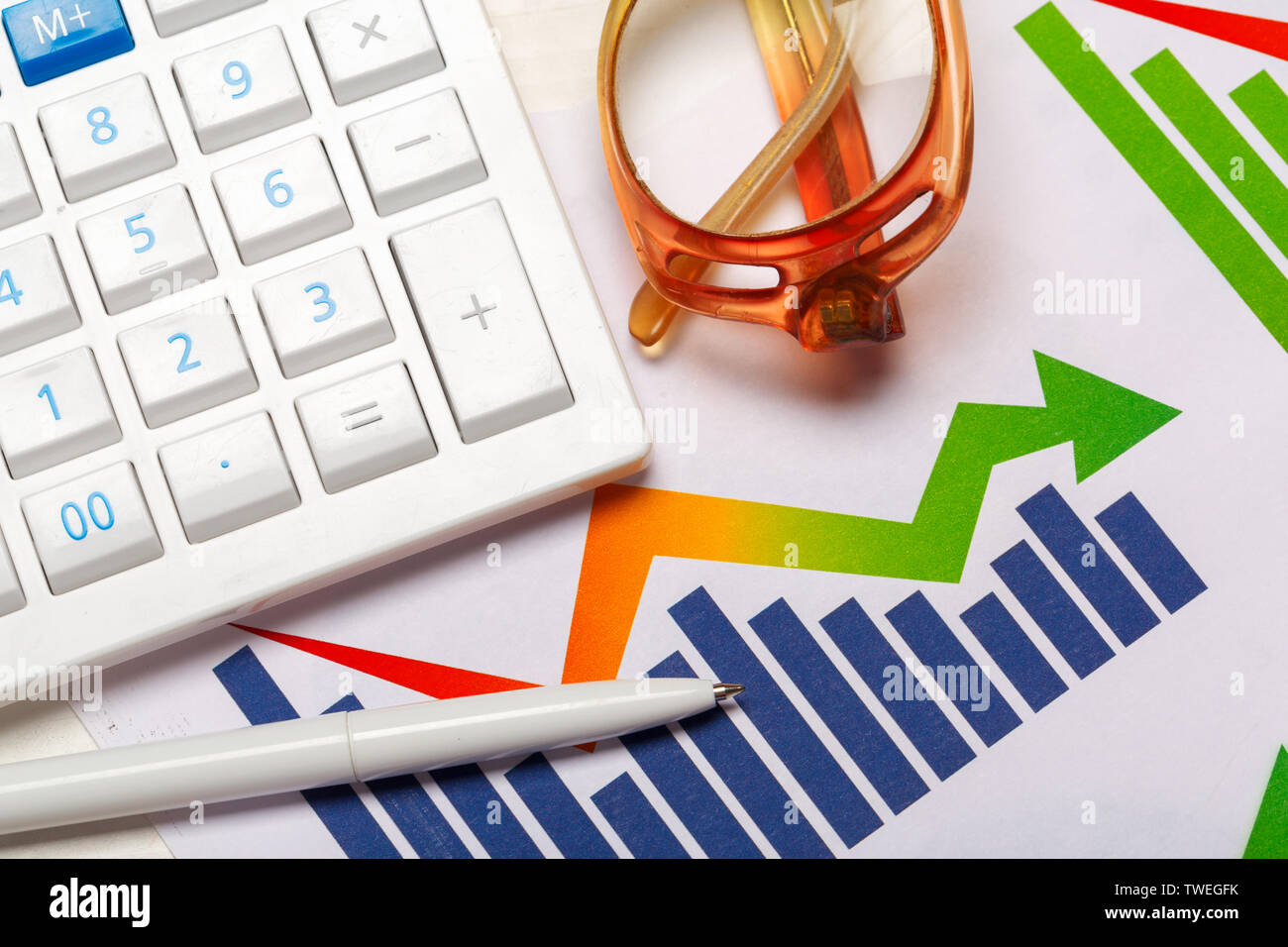 business chart showing financial success Stock Photo - Alamy