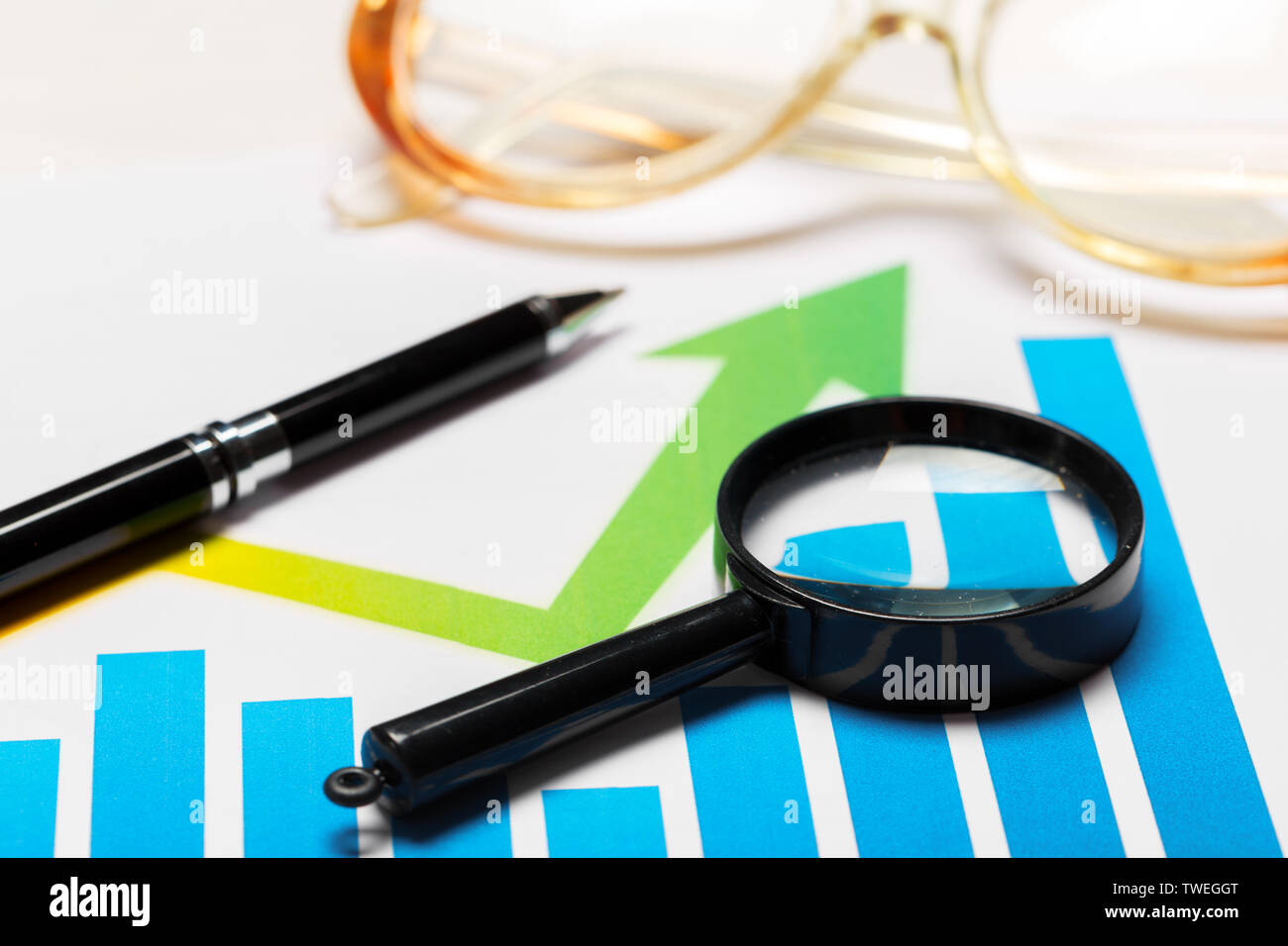 business chart showing financial success Stock Photo - Alamy