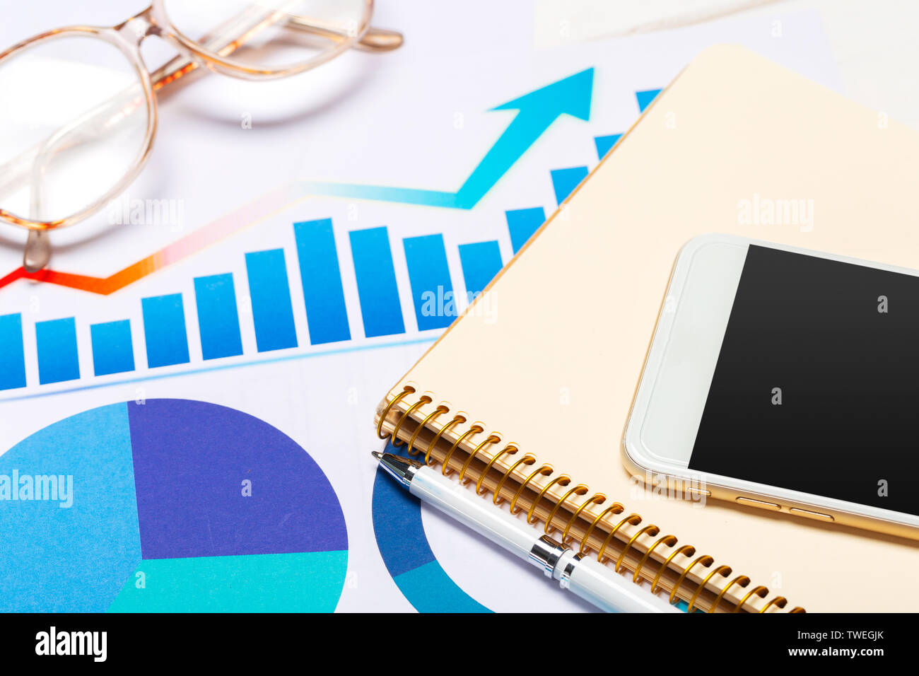 business chart showing financial success Stock Photo - Alamy