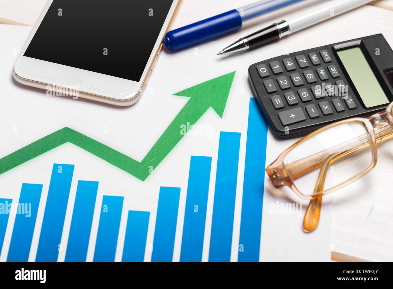 business chart showing financial success Stock Photo - Alamy