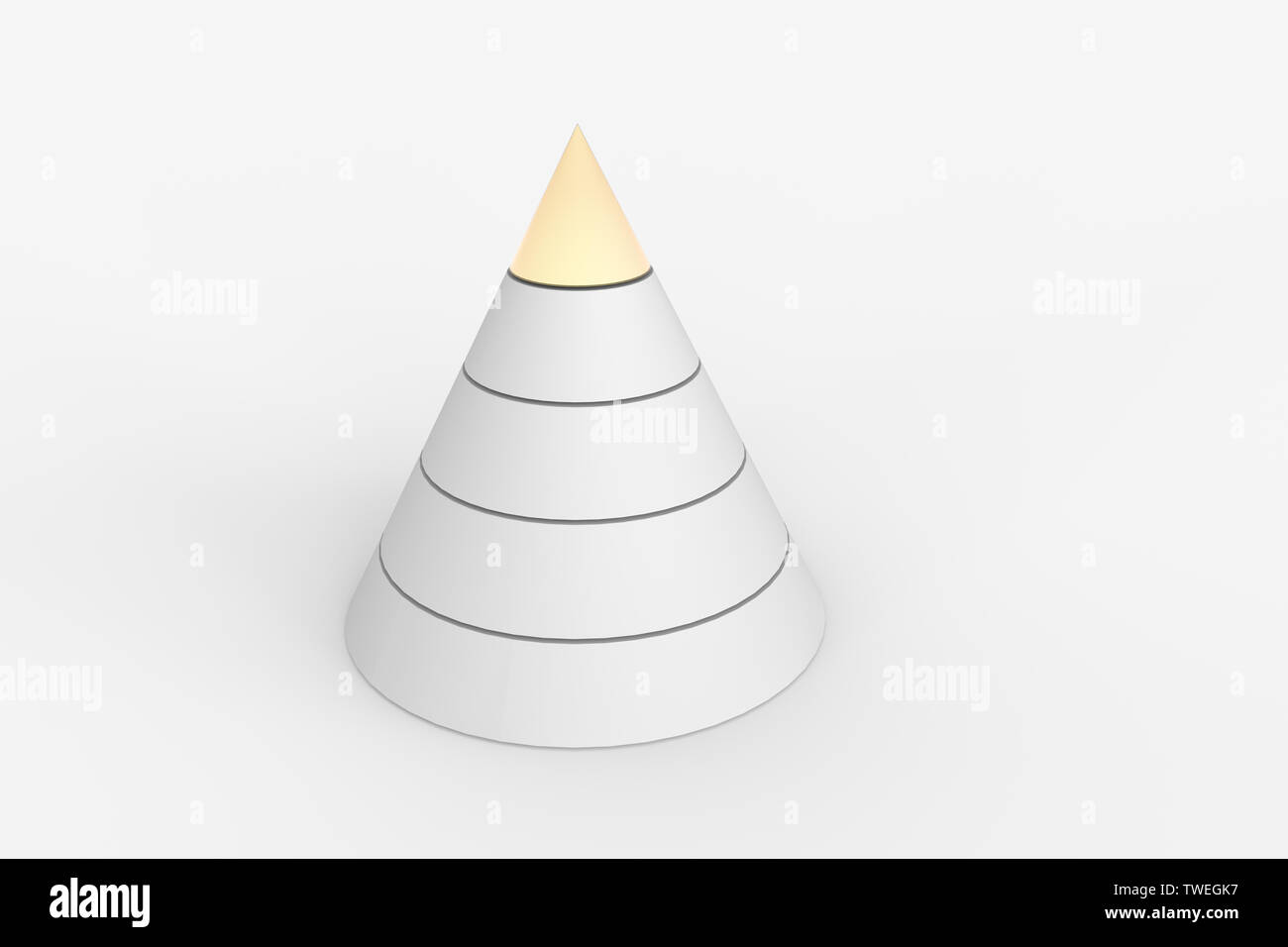 Three-dimensional pyramid, three-dimensional rendering Stock Photo - Alamy