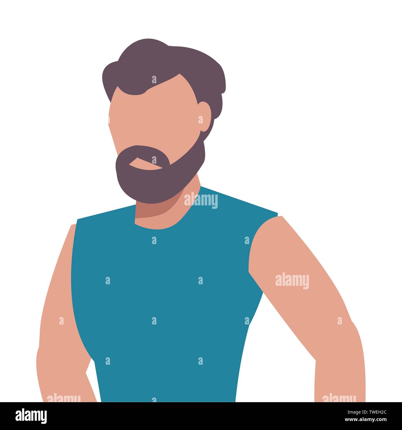 man character portrait cartoon design vector illustration Stock Vector ...