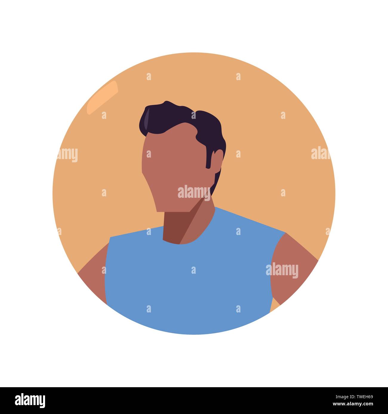 man character portrait cartoon design vector illustration Stock Vector ...