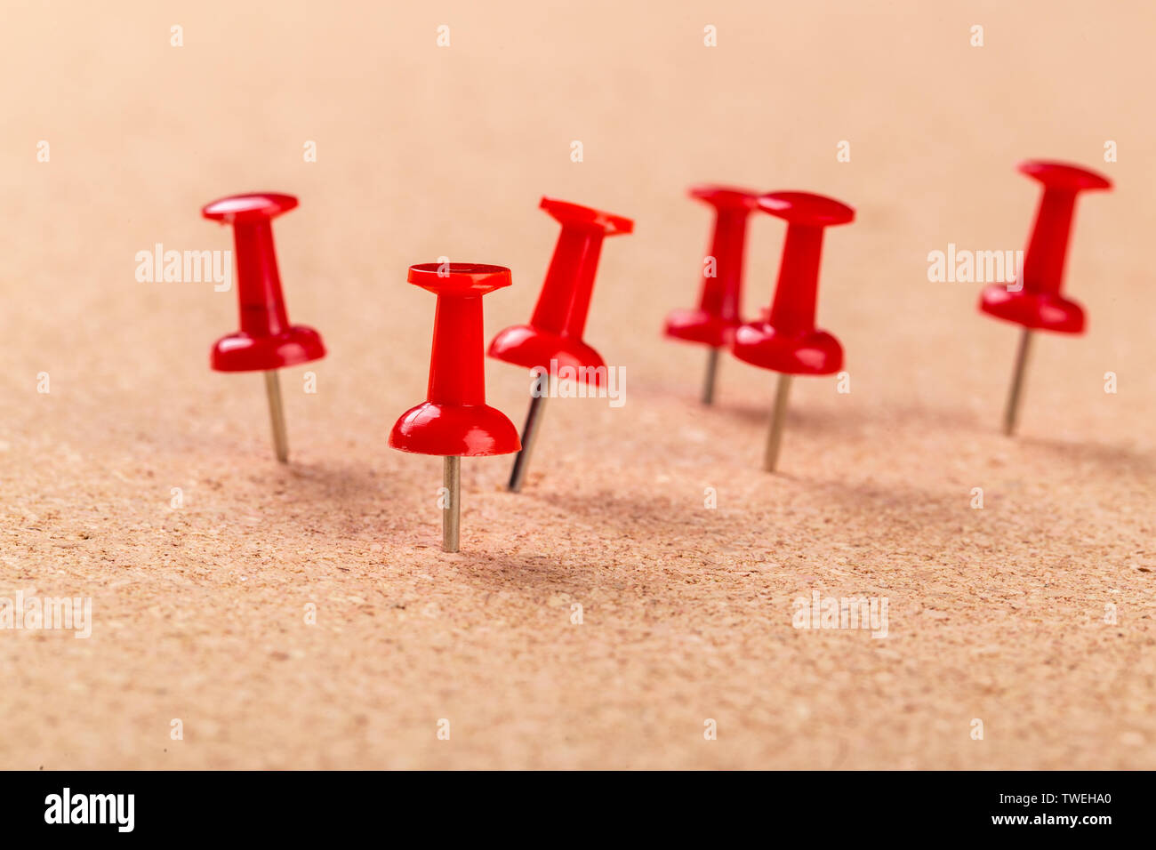 Pin board texture for background and colorful pins Stock Photo - Alamy