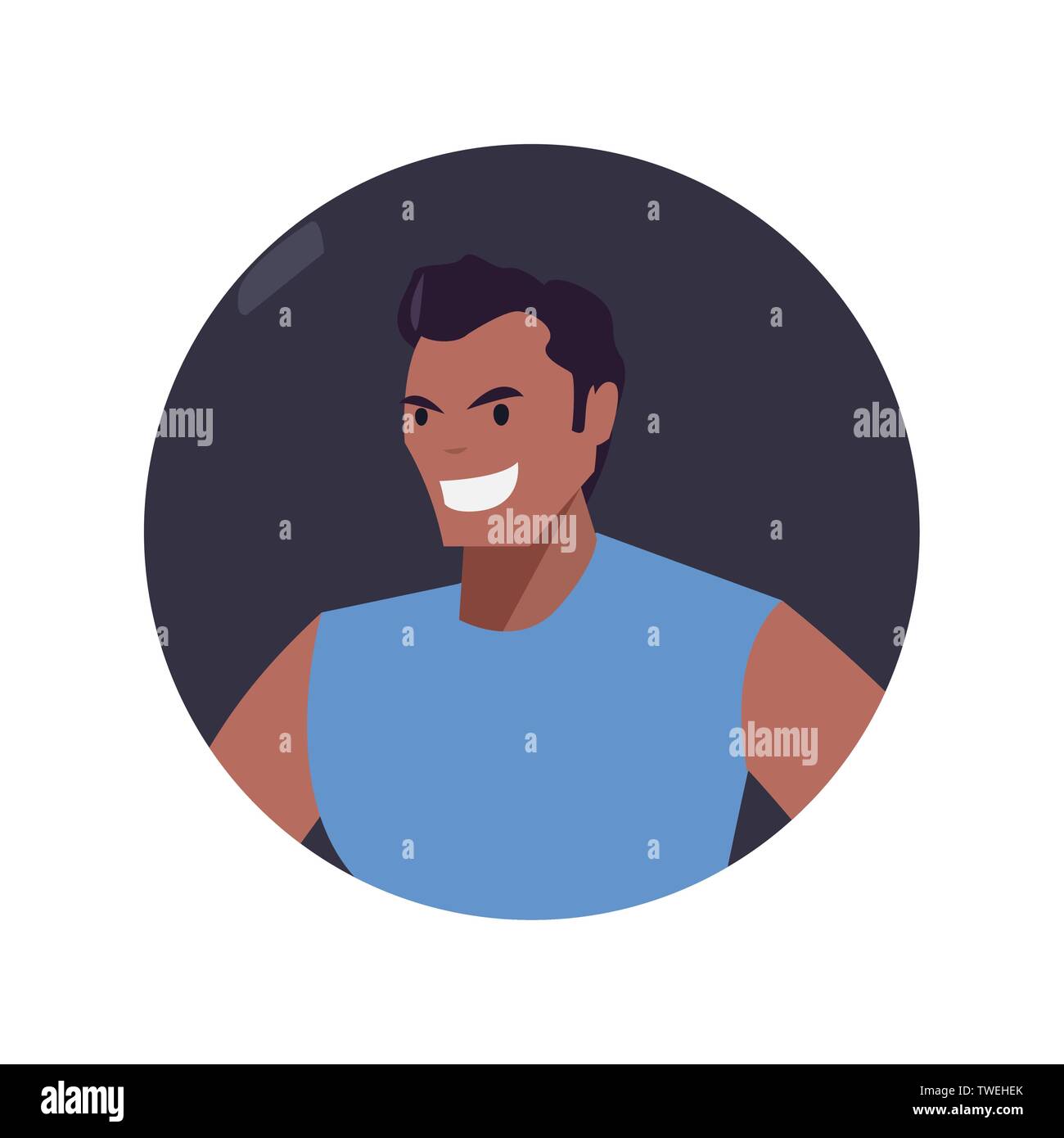 man character portrait cartoon design vector illustration Stock Vector ...