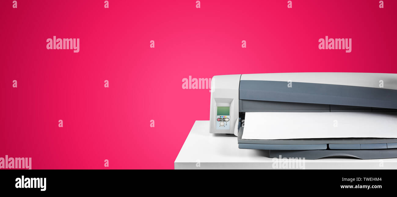 Printer, copier, scanner. Office table Stock Photo - Alamy