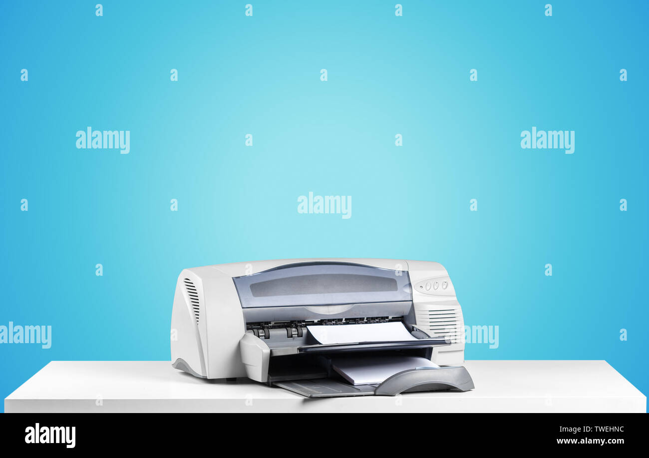 Printer, copier, scanner. Office table Stock Photo - Alamy