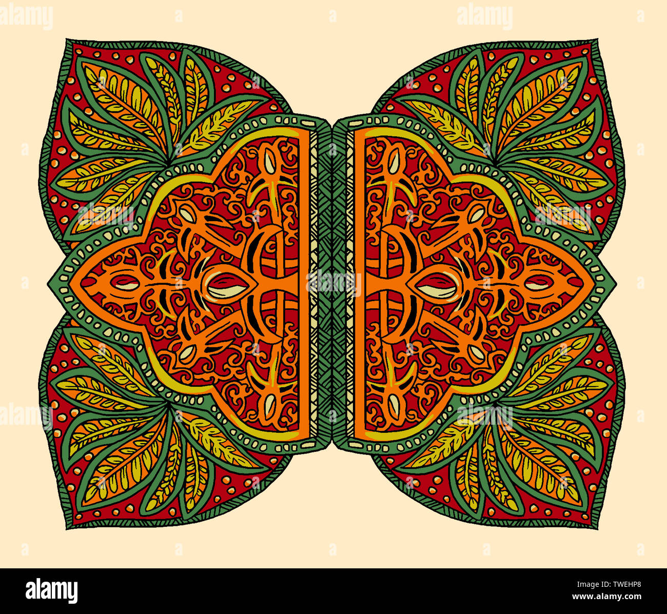 Textile Print Mughal Art miniature manual illustrated artwork Stock ...