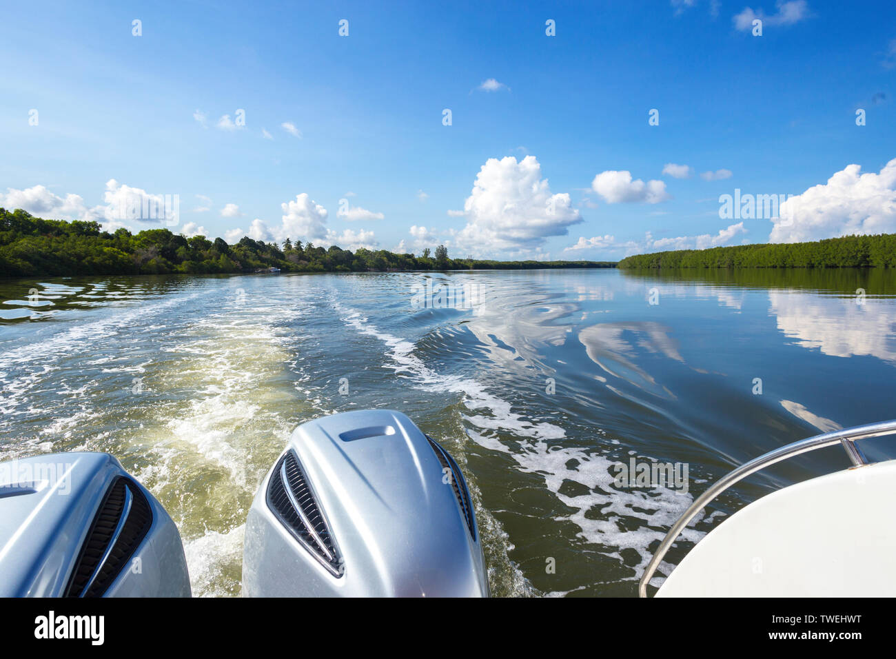Boat on the river Stock Photo - Alamy