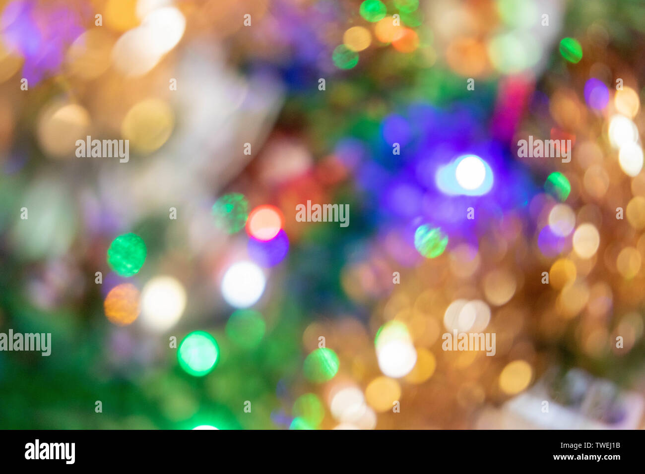 Bokeh christmas lights Stock Photo - Alamy