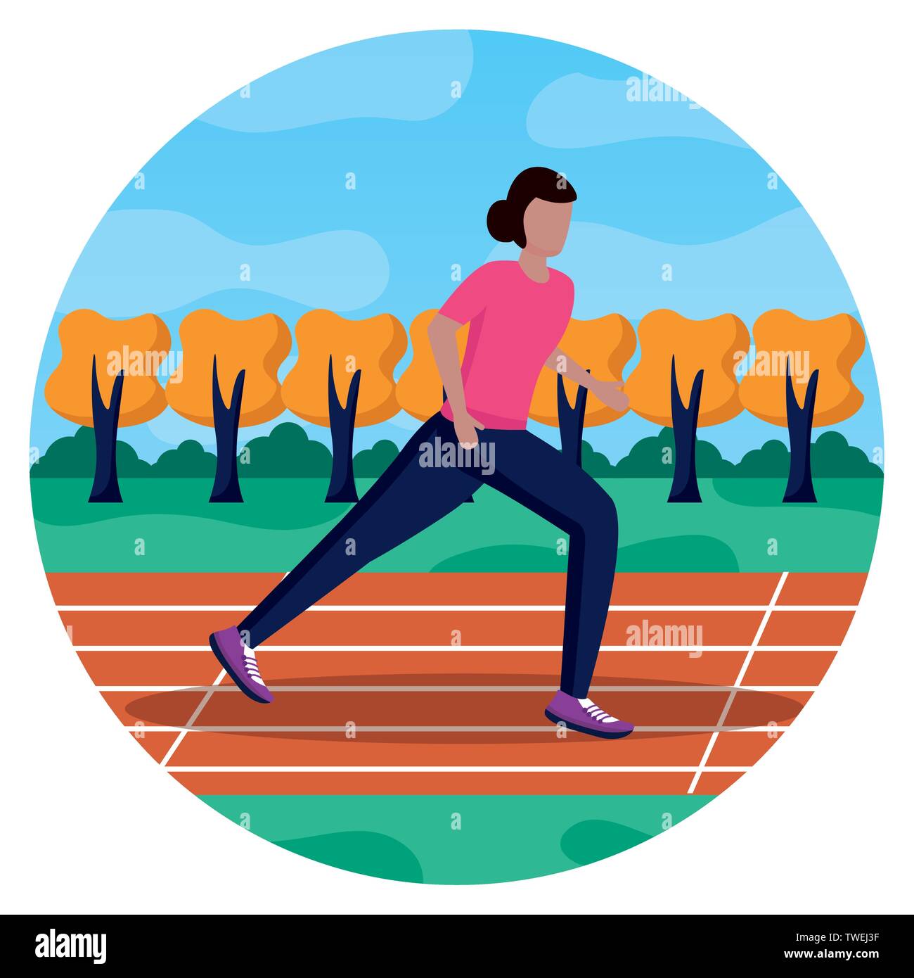 Group people jogging together Cut Out Stock Images & Pictures - Alamy