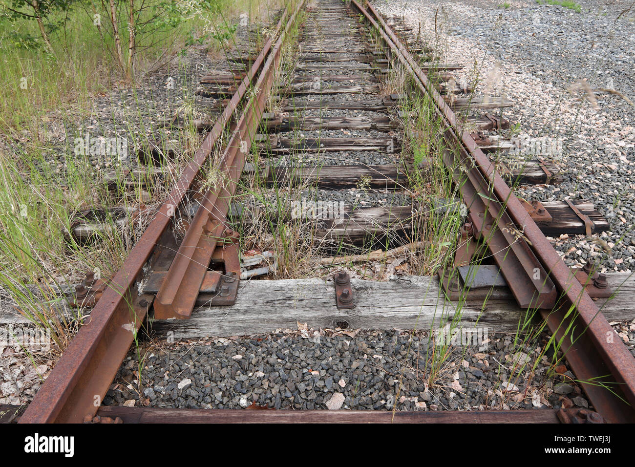 End of the old railway line - blind track Stock Photo - Alamy