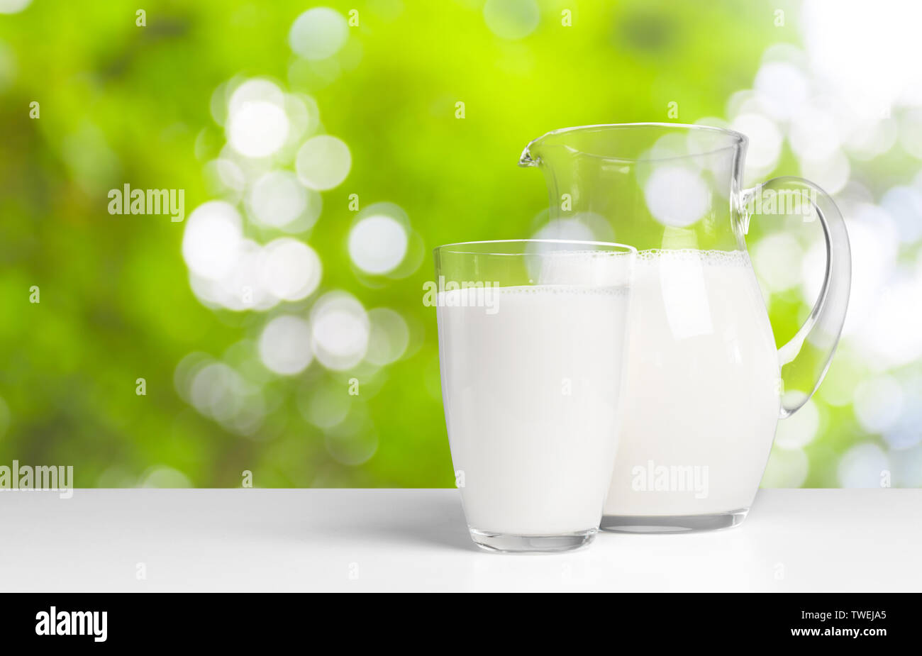 milk and green space Stock Photo - Alamy