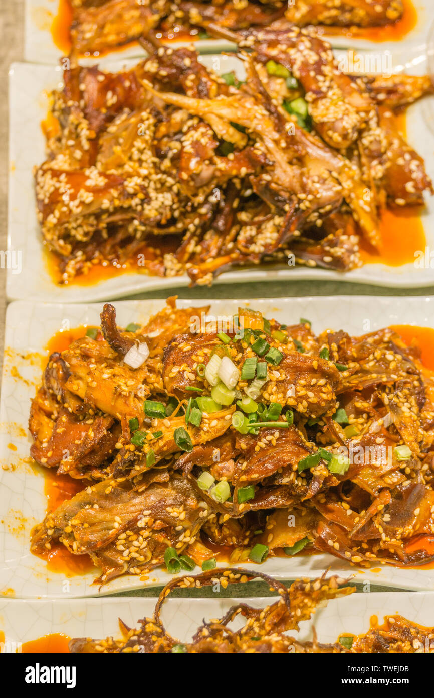Spicy rabbit snack in Chengdu, Sichuan, China Stock Photo - Alamy