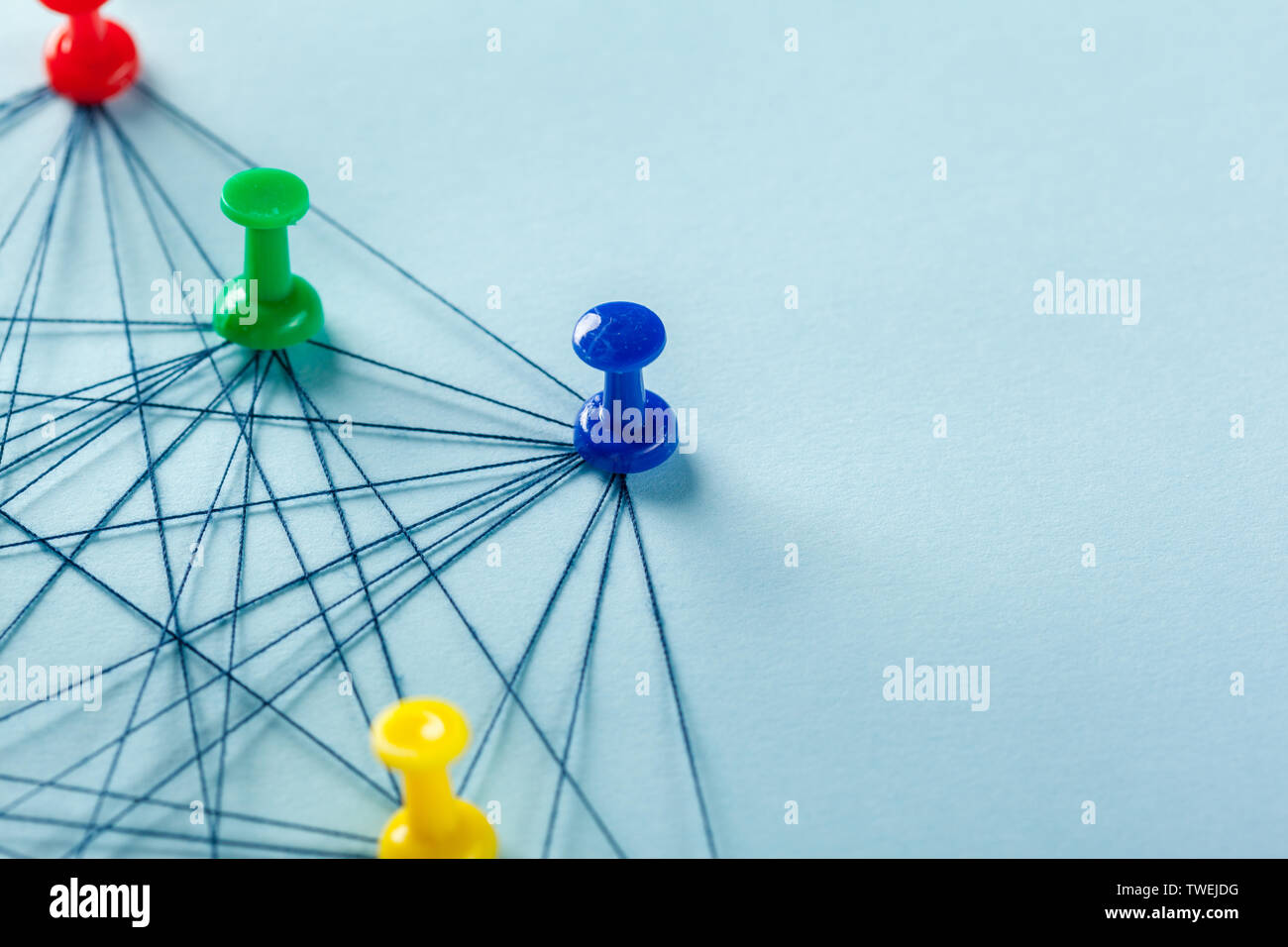 Network with pins Stock Photo - Alamy