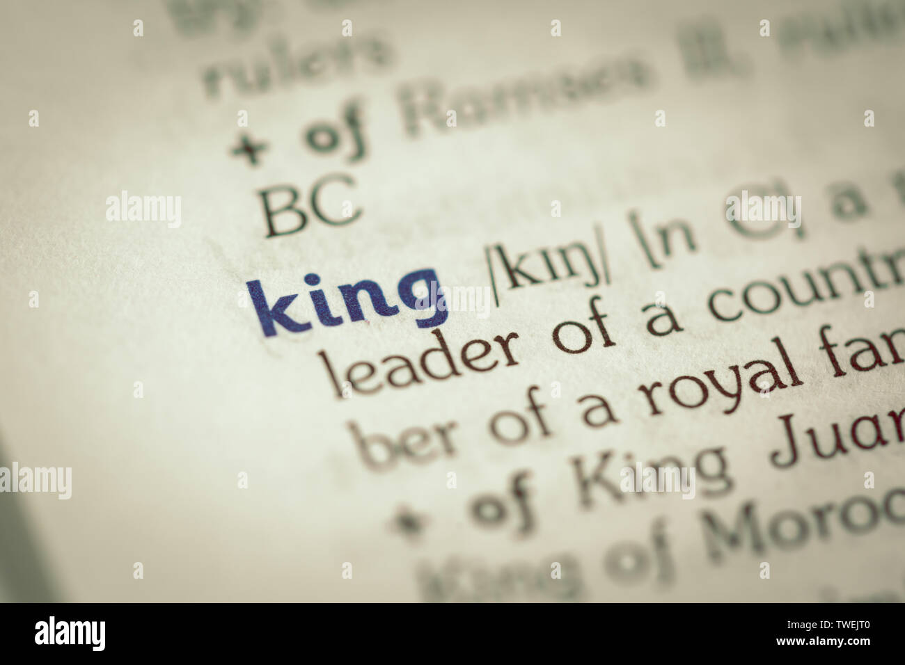 Dictionary definition of word Stock Photo - Alamy