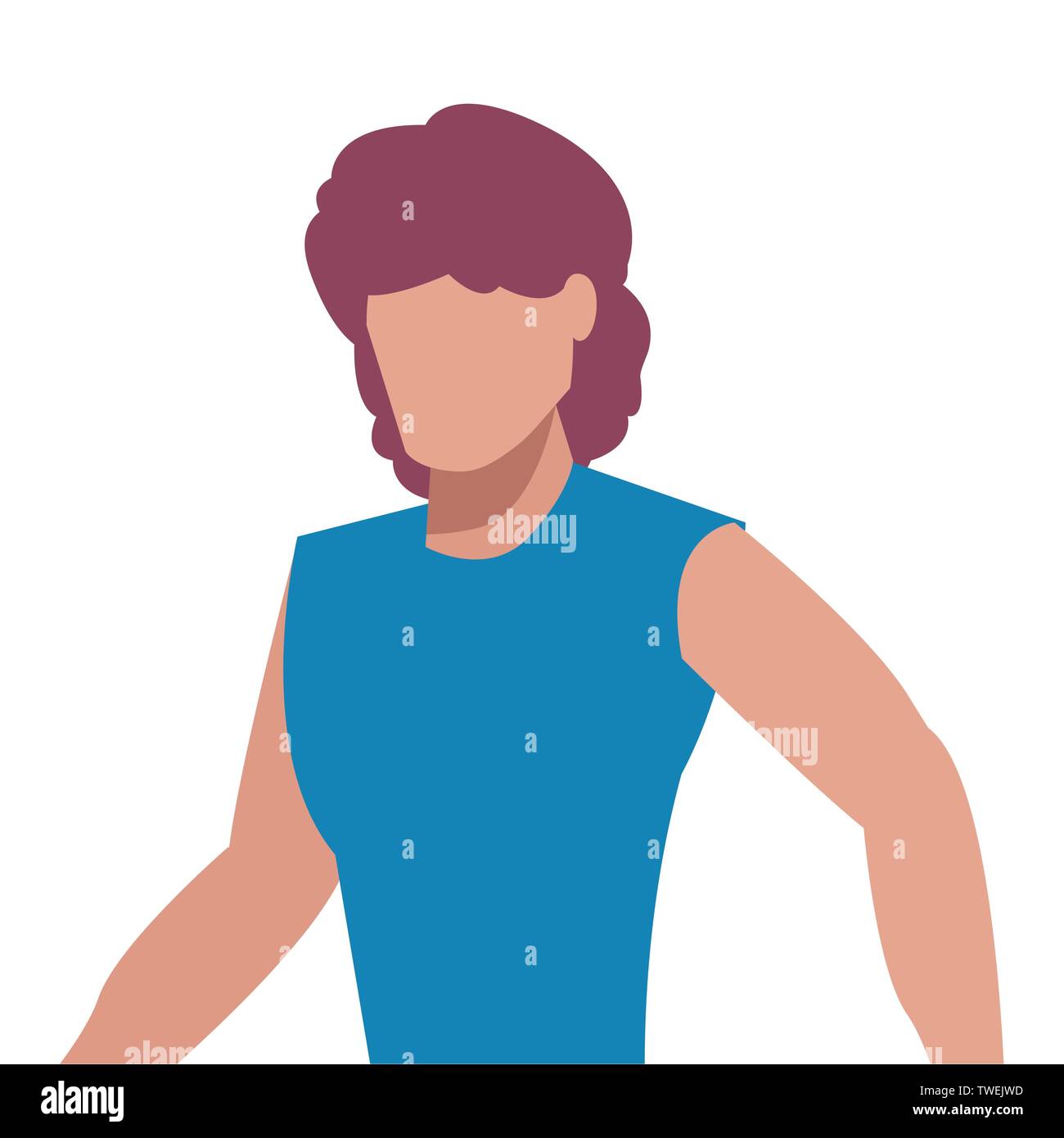 man character portrait cartoon design vector illustration Stock Vector ...
