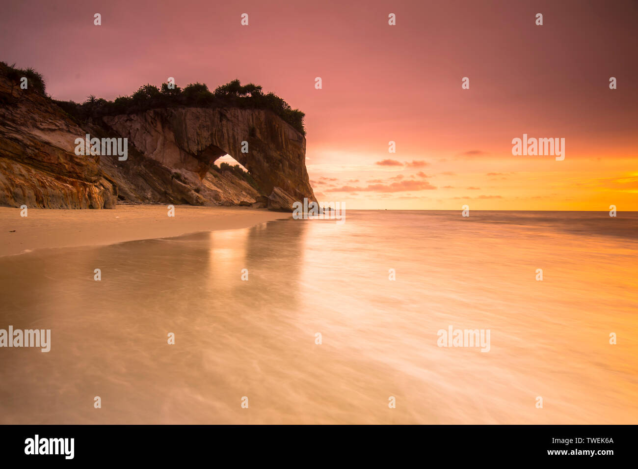 Tusan Beach at Miri Sarawak rural area Stock Photo - Alamy
