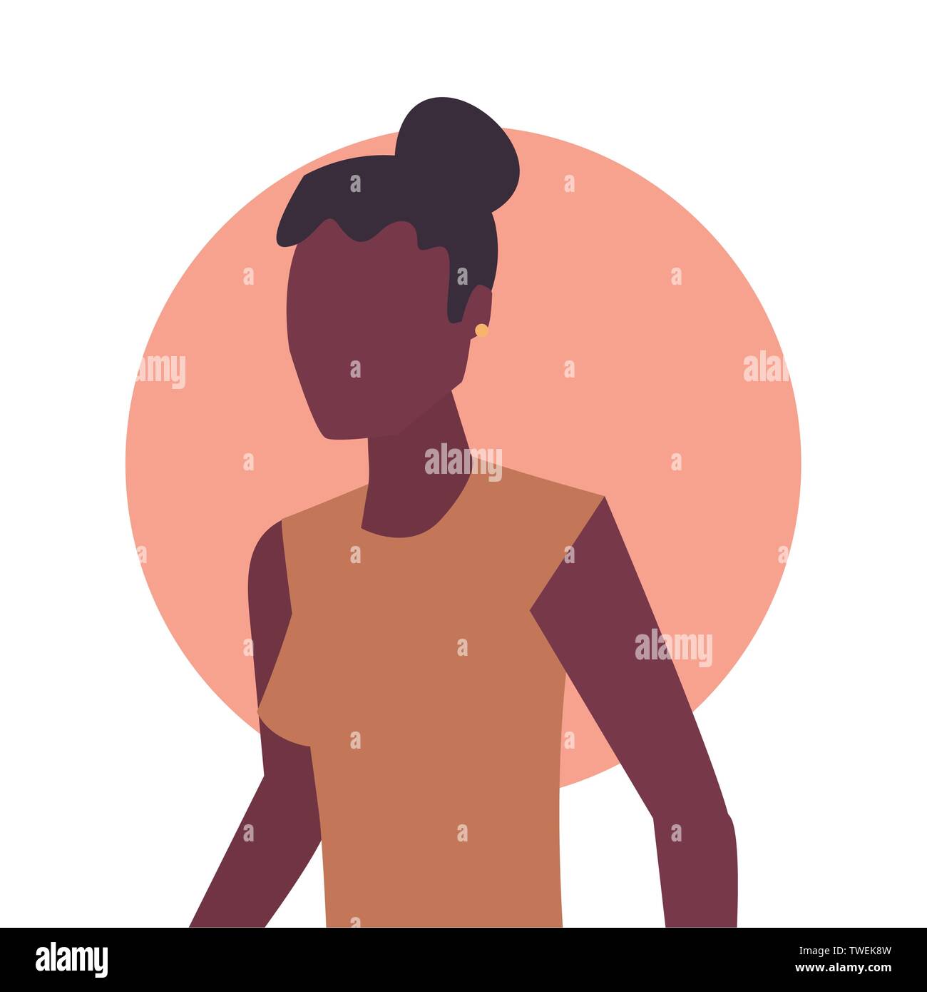 woman female character portrait design vector illustration Stock Vector ...