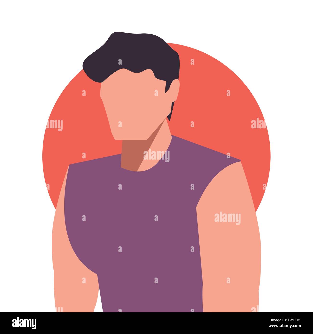 man character portrait cartoon design vector illustration Stock Vector ...