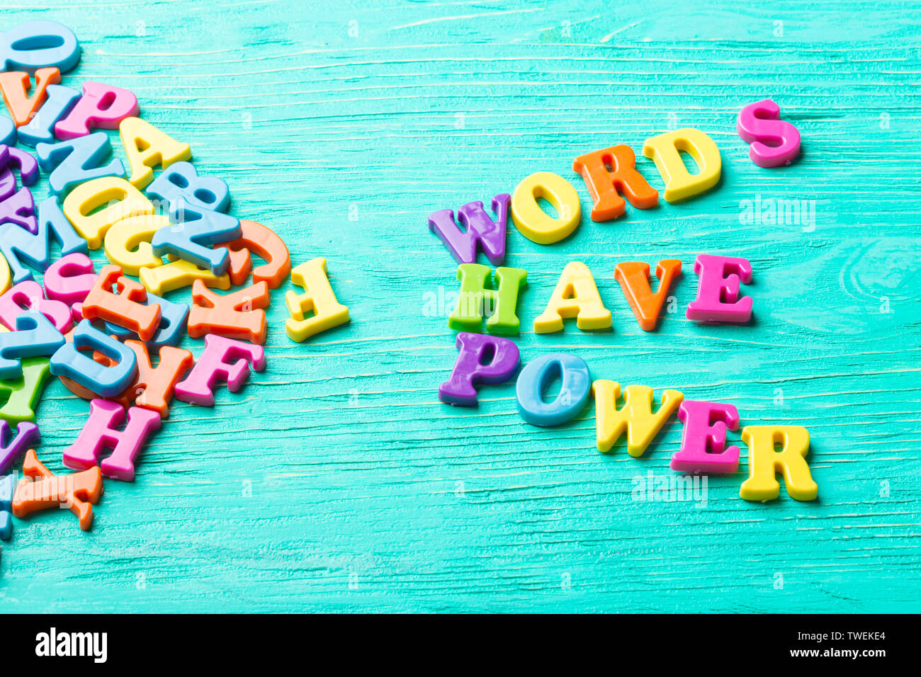 Multiple colored letters Stock Photo - Alamy