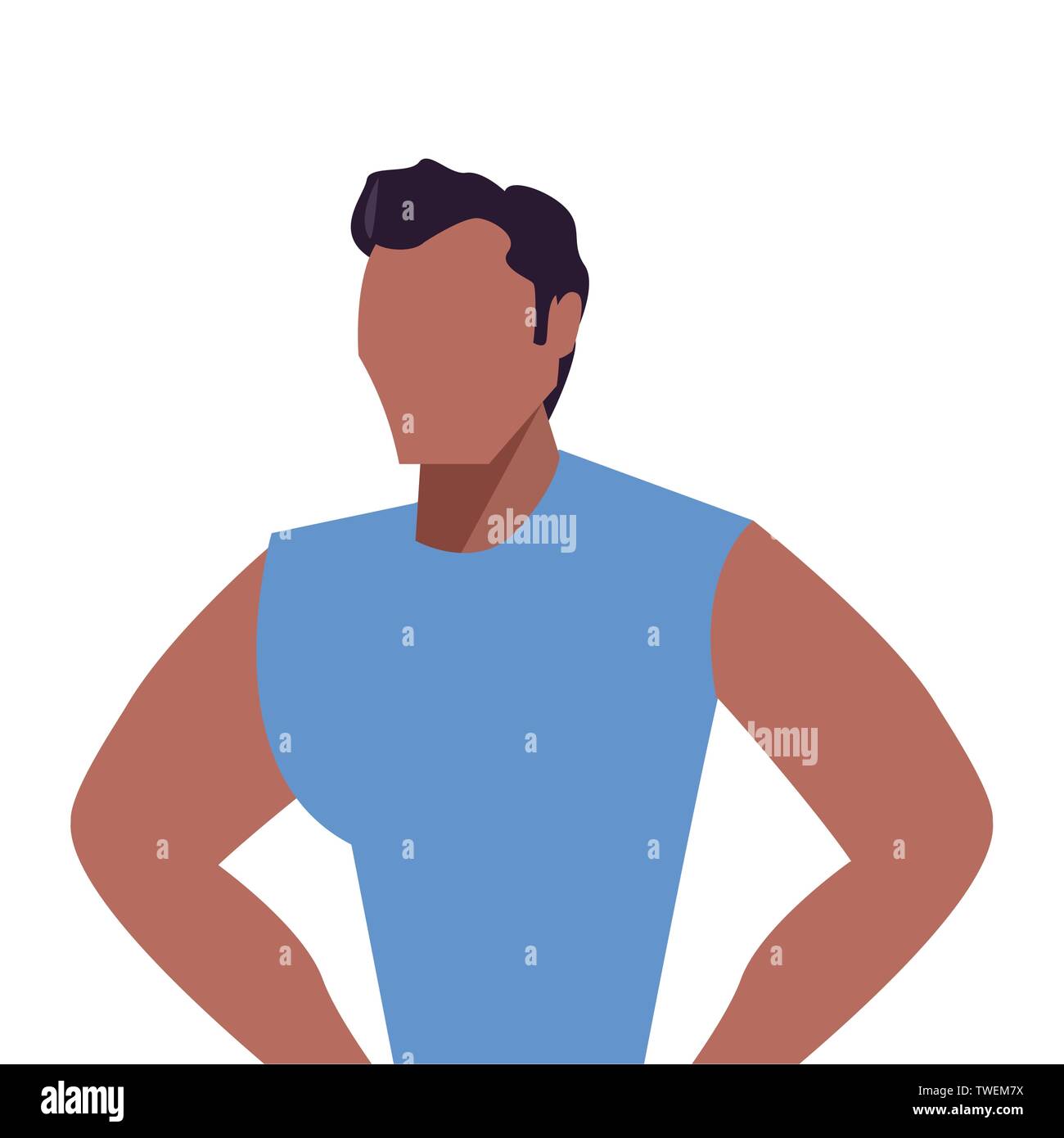 man character portrait cartoon design vector illustration Stock Vector ...