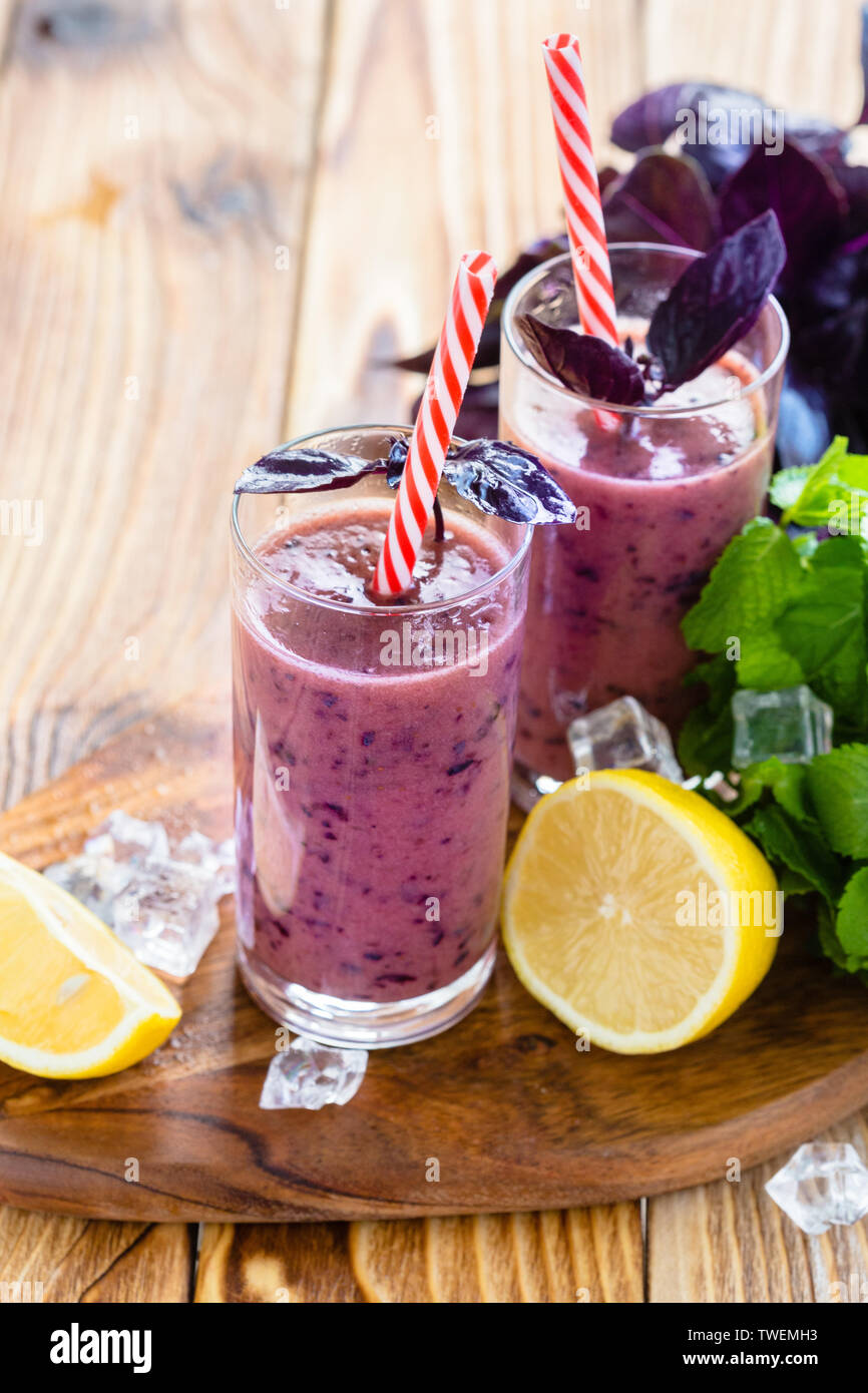 Berries milkshake smoothie Stock Photo - Alamy