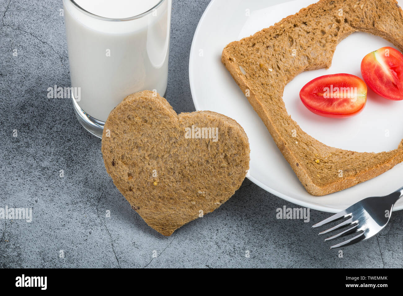 Nutrition breakfast, milk saints Stock Photo - Alamy
