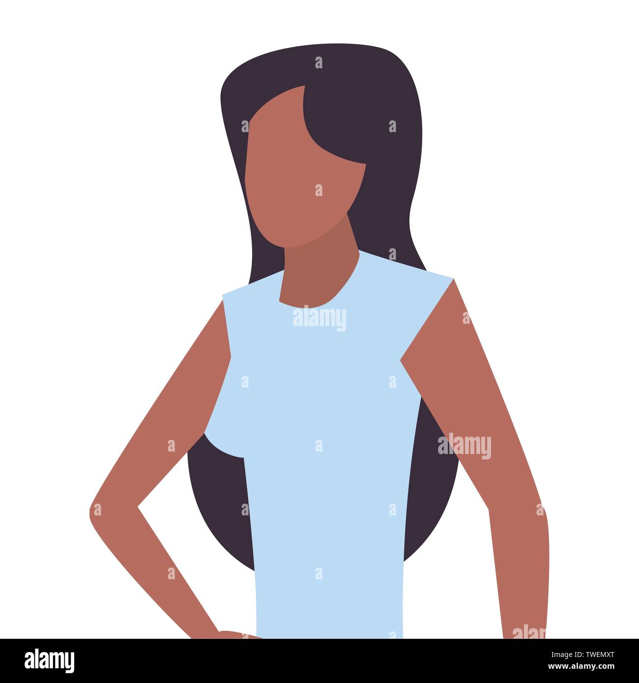 woman female character portrait design vector illustration Stock Vector ...